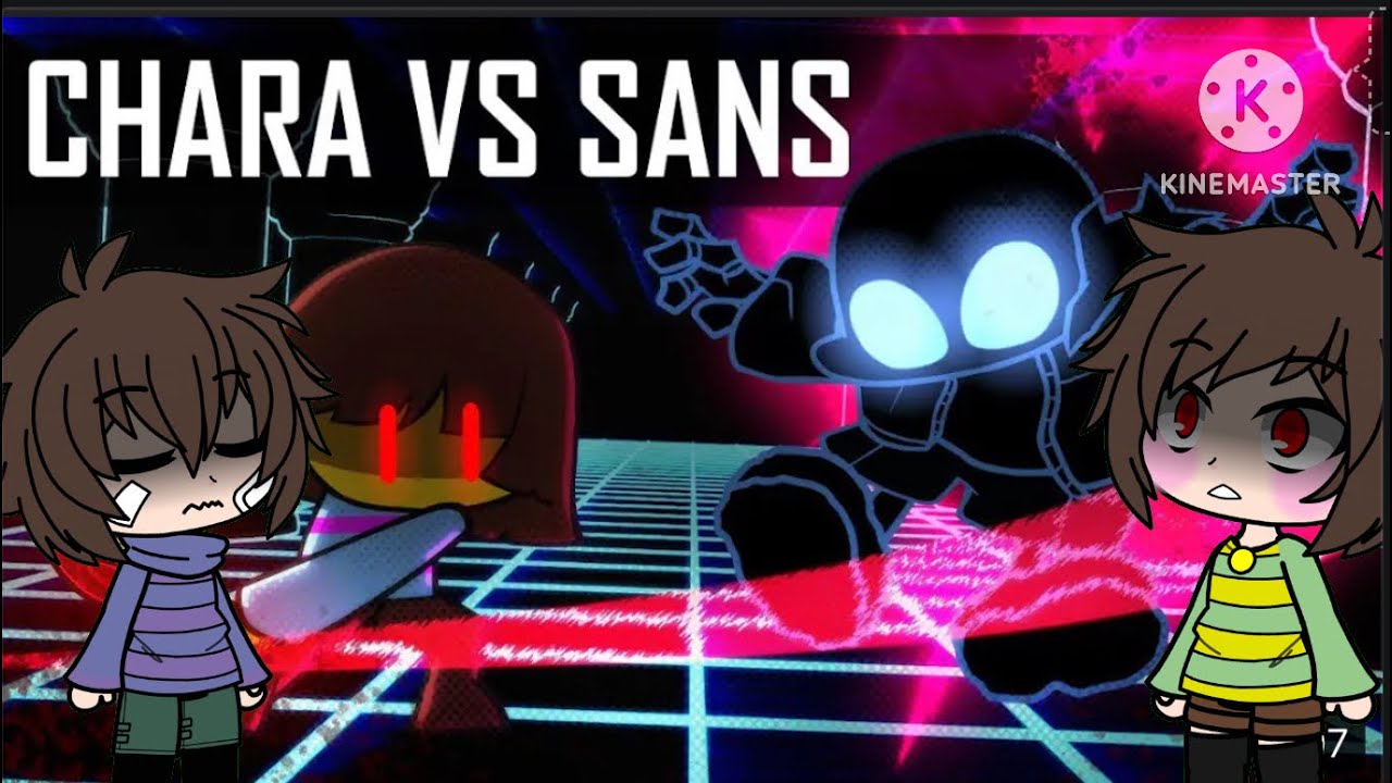 Undertale react to Nightmare Sans vs Chara - YouTube