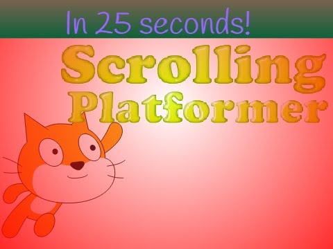 Scratch Tutorial || How to make a scrolling platformer in 25 seconds ONLY! || - YouTube