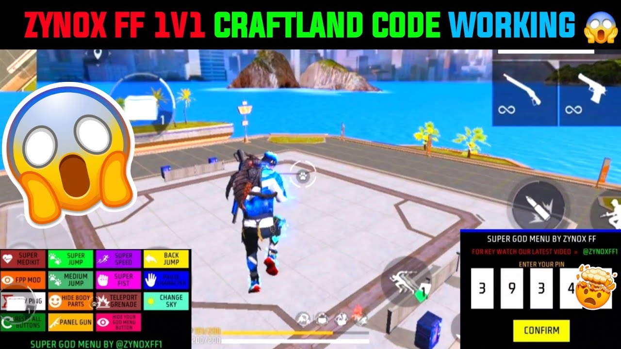 Free Fire Zynox FF Crafland Code | Free Fire 1v1 Zynox ff map code | Free Fire 1v1 Map Code ...
