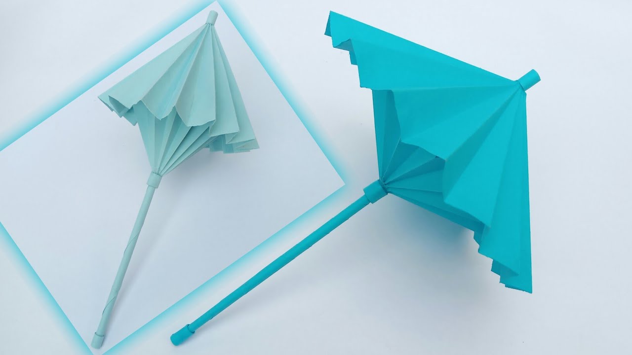 How To Make Open And Close Paper Umbrella / Mini Paper Umbrella / Home ...