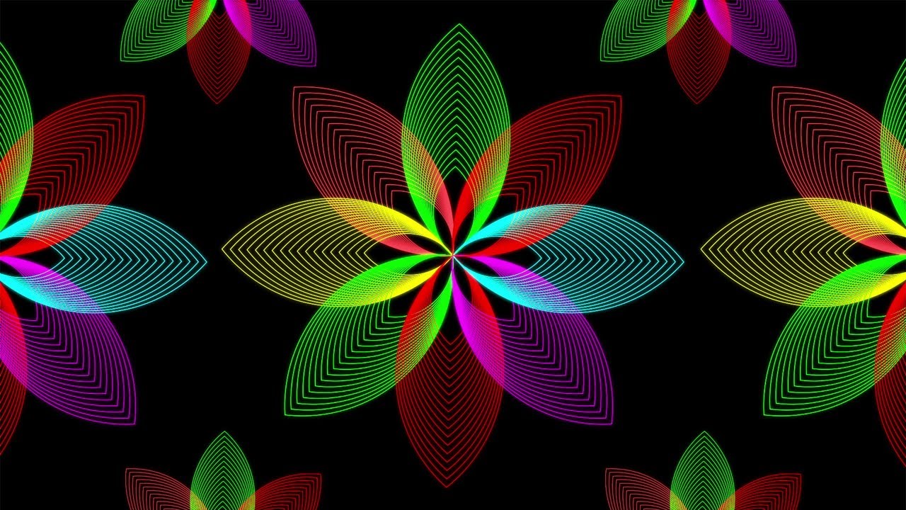 Flower Animated Motion Graphics Background with Floral Pattern ǁ ...