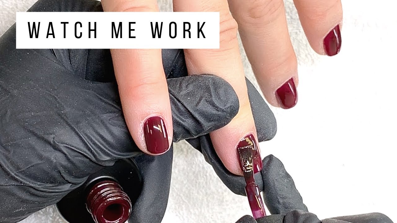 FULL SALON SERVICE Gel Polish Manicure feat. Akzentz LUXIO "VAMP" - YouTube