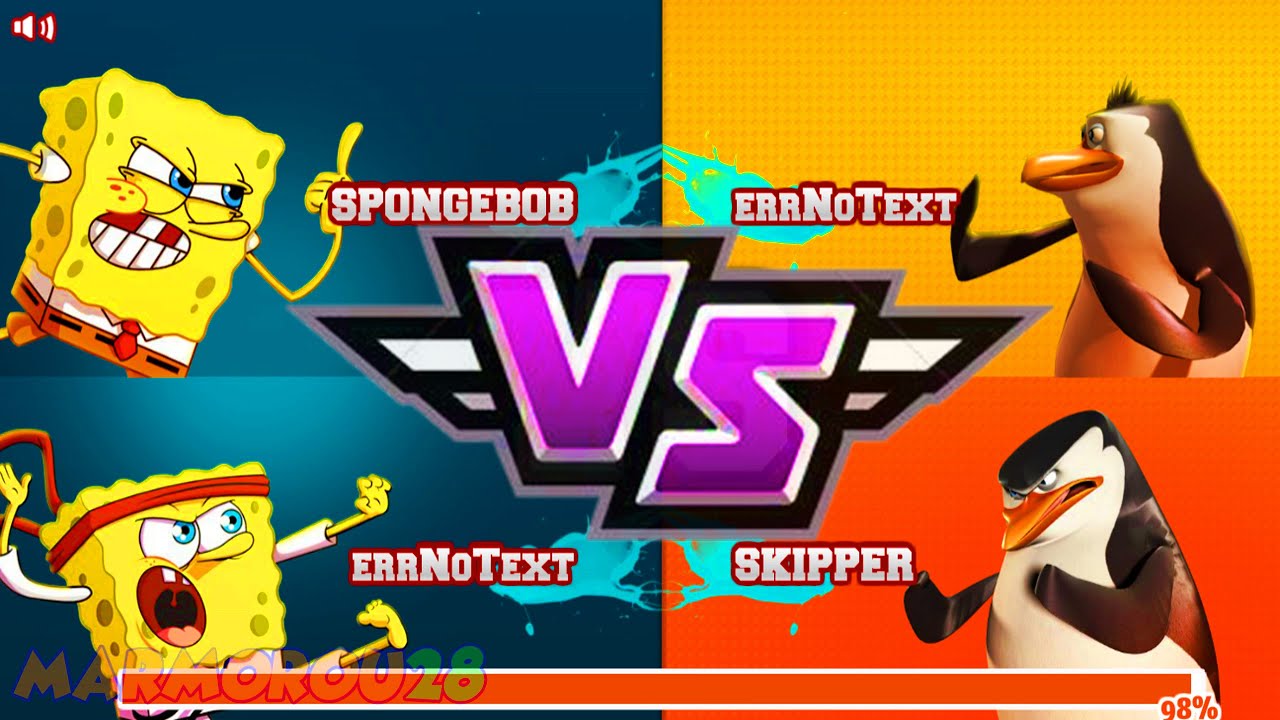 Super Brawl 2 Tag Team 2 vs 2: Spongebob Squarepants, Patrick Star, Sandy Cheeks, Plankton ...