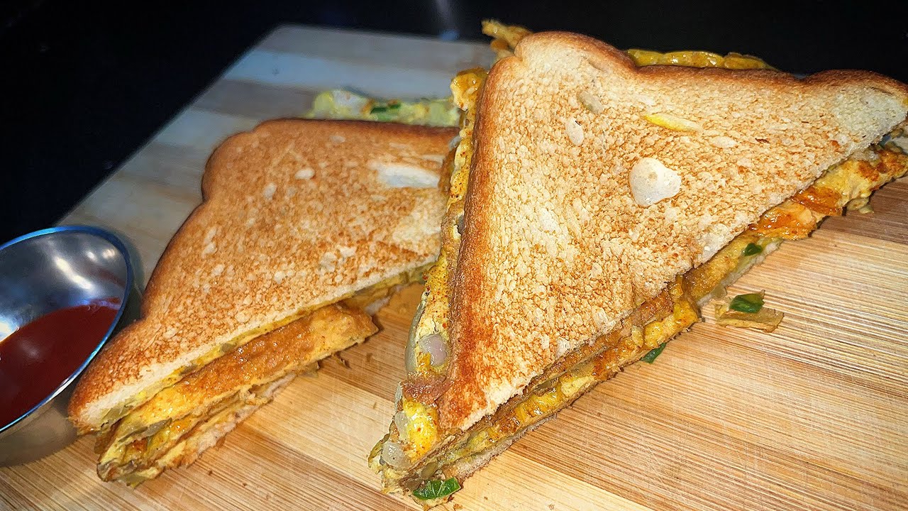2 Min EGG BREAD SANDWICH |EGG BREAD OMELETTE-Easy Bread Snack Egg ...