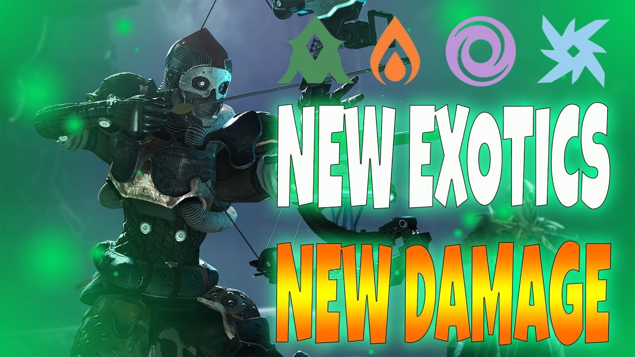 Destiny 2 - 10 NEW EXOTICS REVEALED!!! NEW DAMAGE TYPE! - YouTube