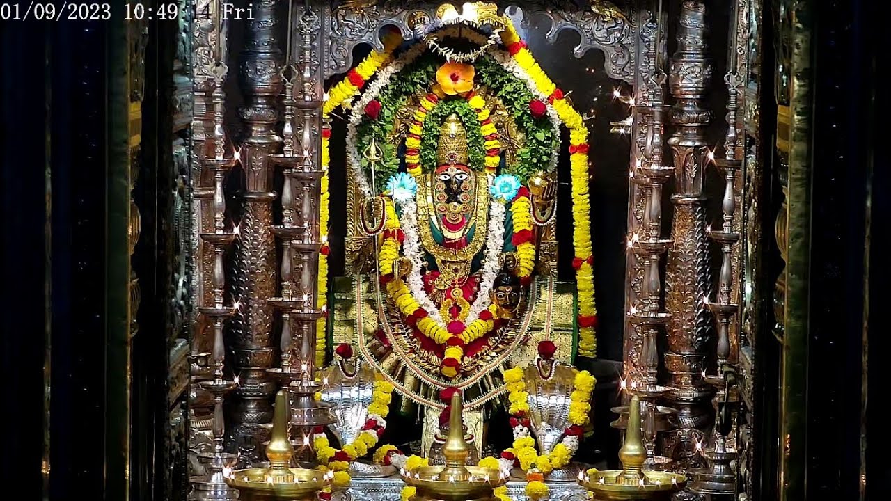 Shree Mahalasa Narayani Mahalasa Alankar & Madhyanh Aarti 1st September ...