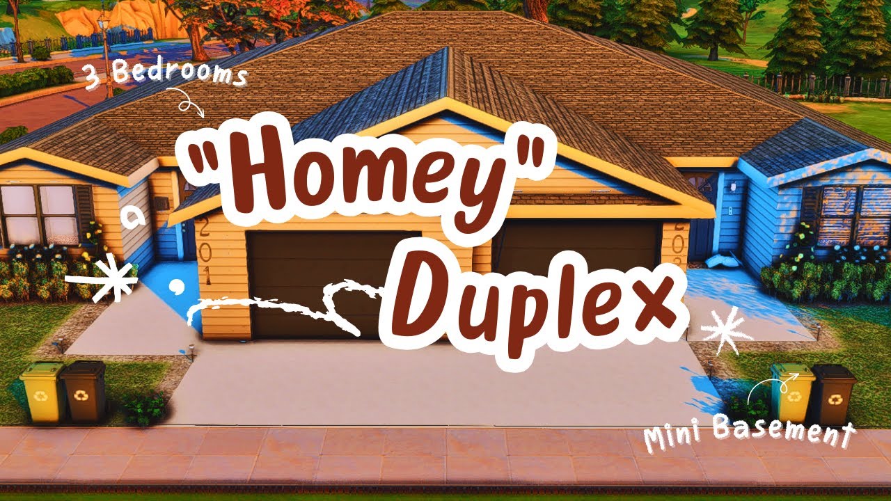 "Homey" Duplex | Sims 4 Build Slideshow - YouTube