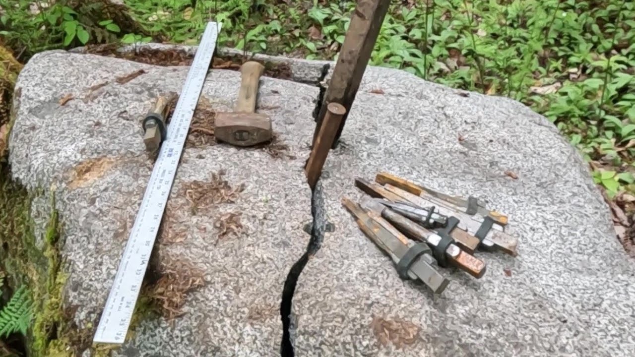 Splitting A Granite Boulder | Granite 2023 #1 - YouTube