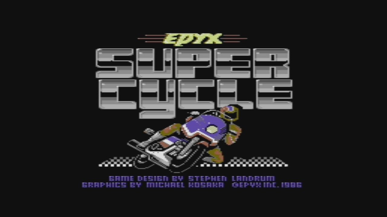 Epyx Super Cycle C64 They tried to push me of the Track!! - YouTube