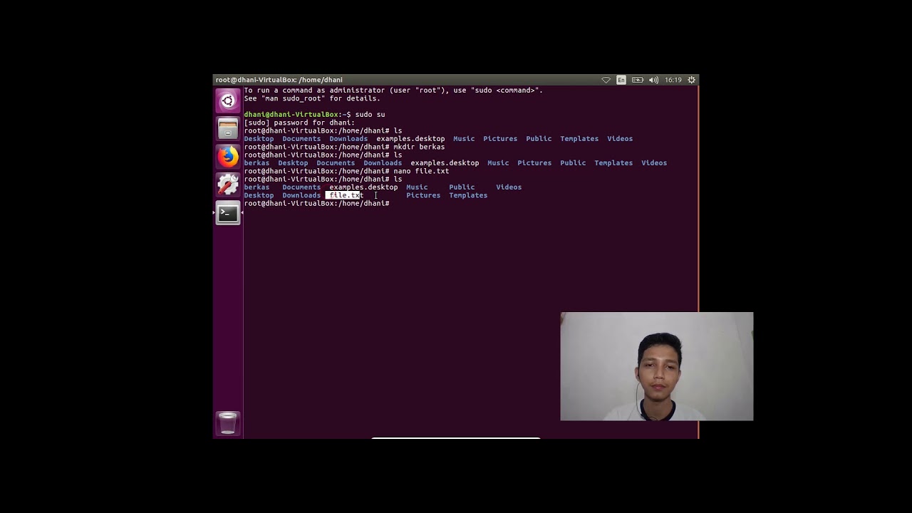Belajar perintah dasar Linux Ubuntu Oleh Rahmadhani Yusuf - YouTube