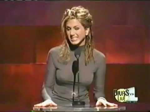 Oops!!! JENNIFER ANISTON - transparent blouse seethrough - blooper - YouTube