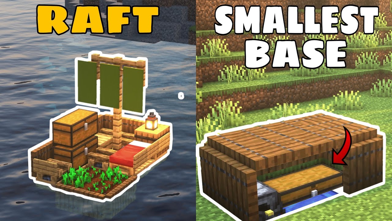 3 Simple Starter Bases for Survival Minecraft! - YouTube