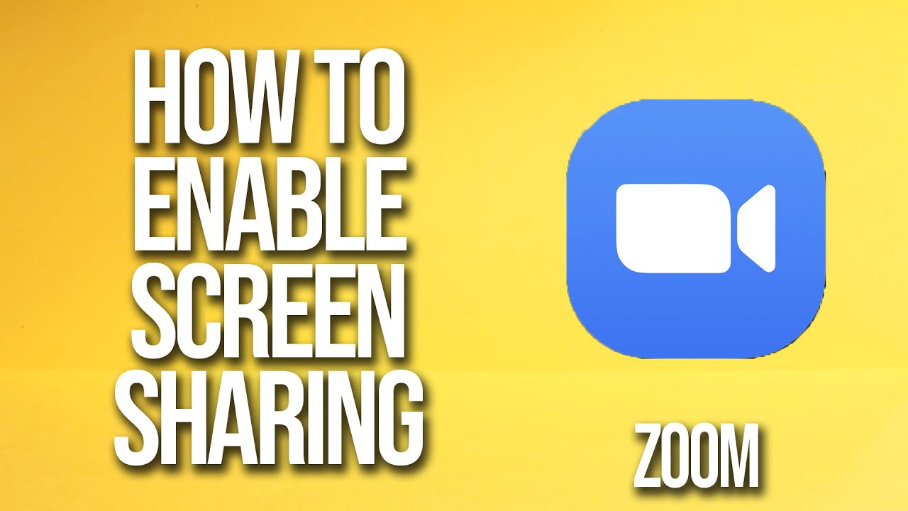 How To Enable Screen Sharing By Default Zoom Tutorial - YouTube