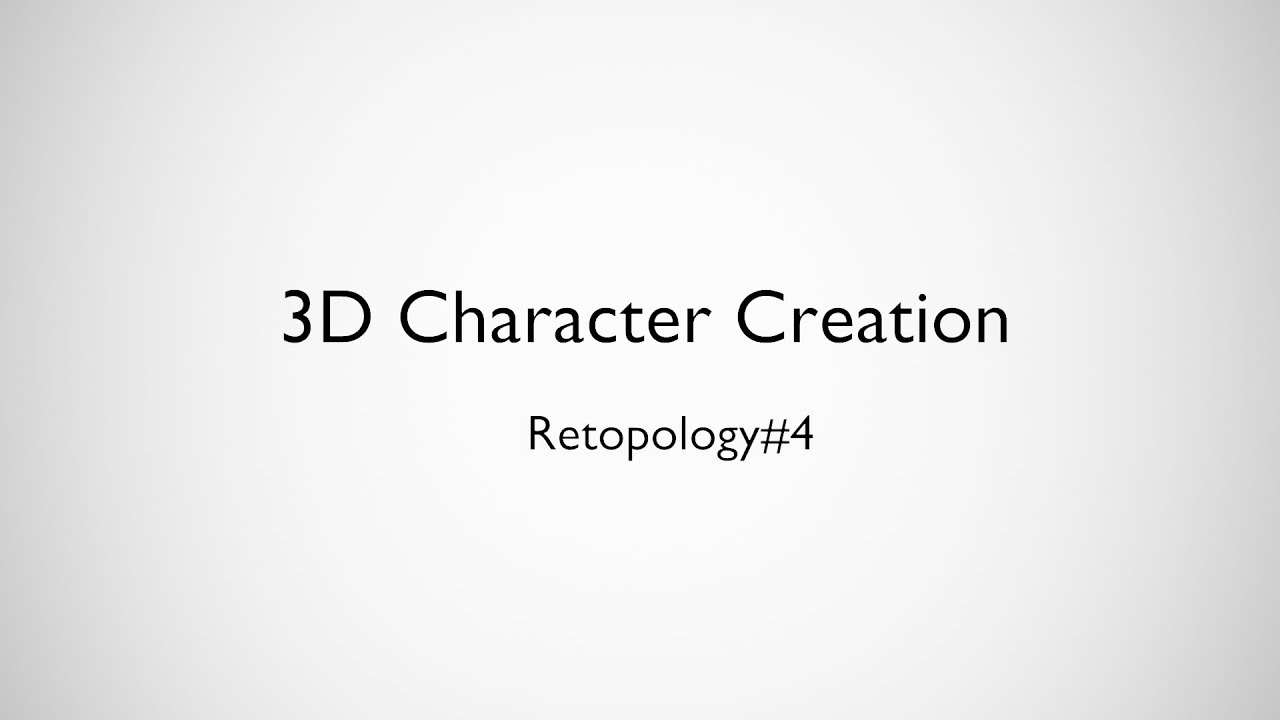 (BLENDER)3D Character Creation/ Retopology#4 - YouTube