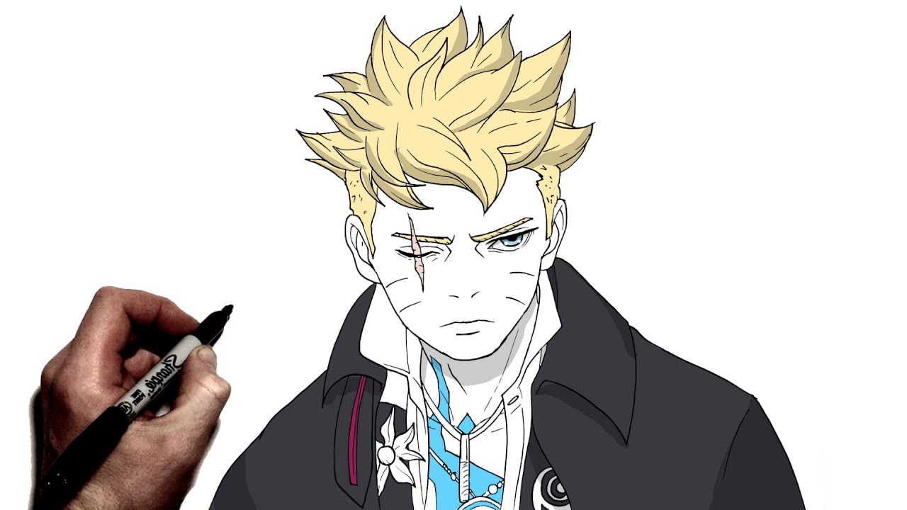 How To Draw Boruto | Step By Step | 2 Blue Vortex - YouTube