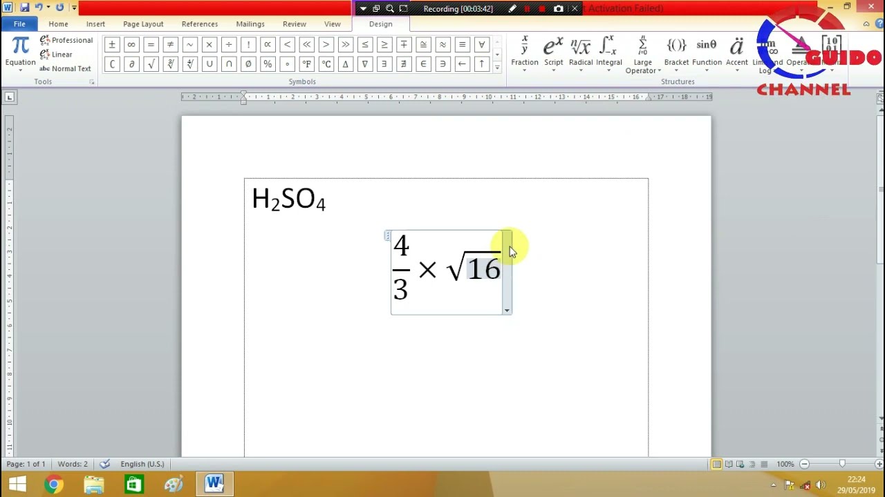 Cara Menulis RUMUS KIMIA & MATEMATIKA di Ms. OFFICE WORD - YouTube