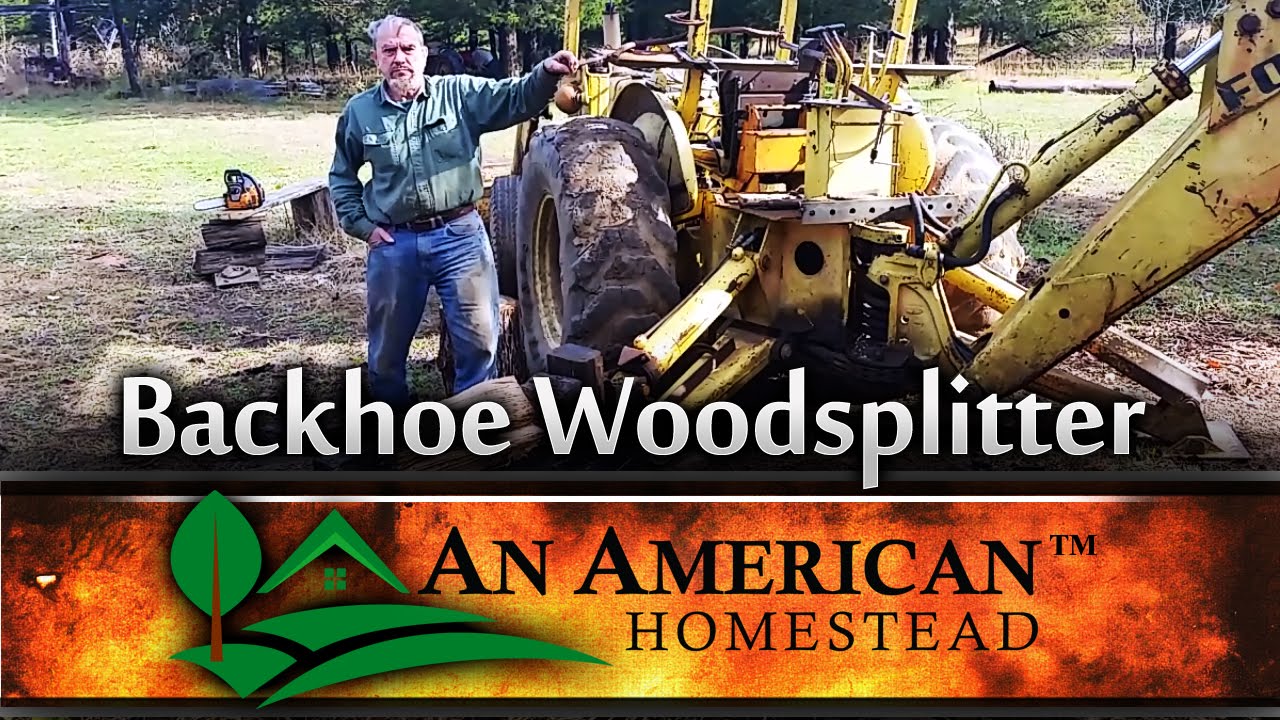 Homestead Backhoe Woodsplitter - YouTube