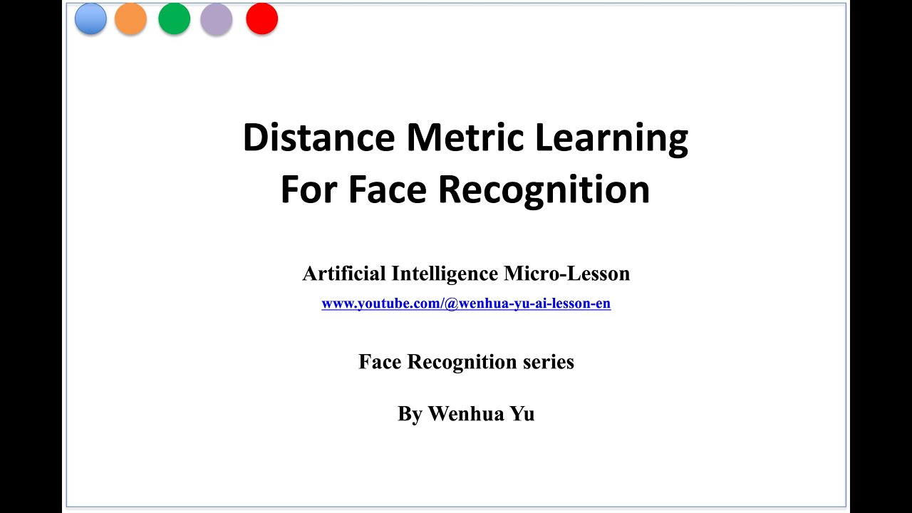 Distance Metric Learning for Face Recognition - YouTube