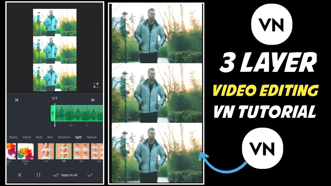 3 Layer video editing in VN app || how to make 3 layer video in vn ...