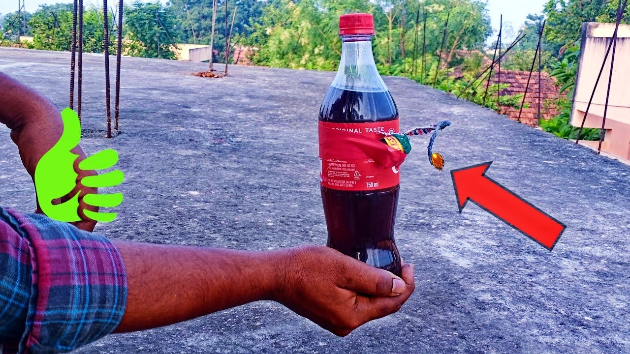 Experiment : coca cola vs mini bomb blast - YouTube