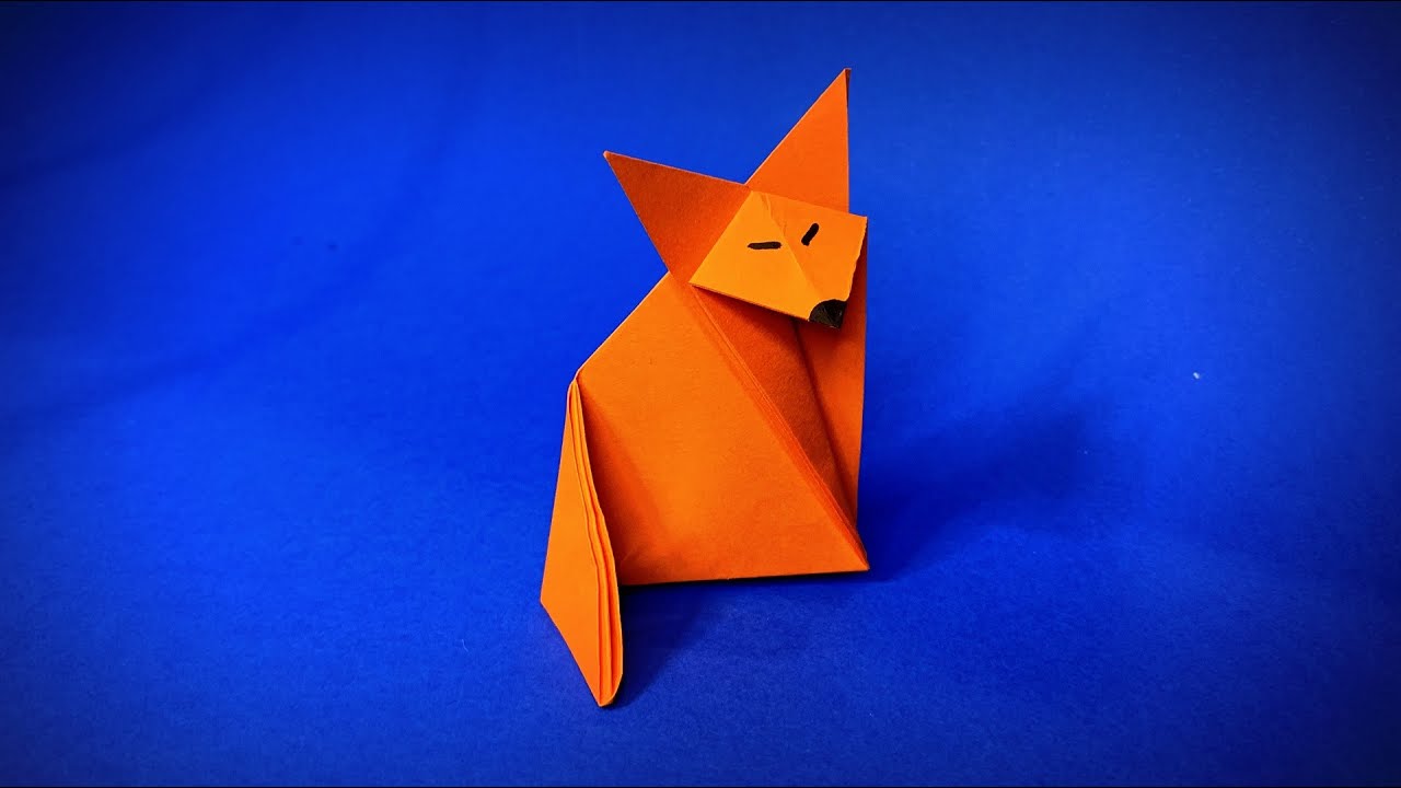 Fuchs basteln mit Kindern | Tiere falten mit Origami Papier | Einfache ...
