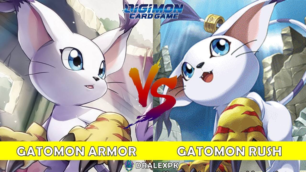 Digimon TCG | Gatomon Armor E-01 | vs Gatomon Rush (BT16-DCGO) - YouTube