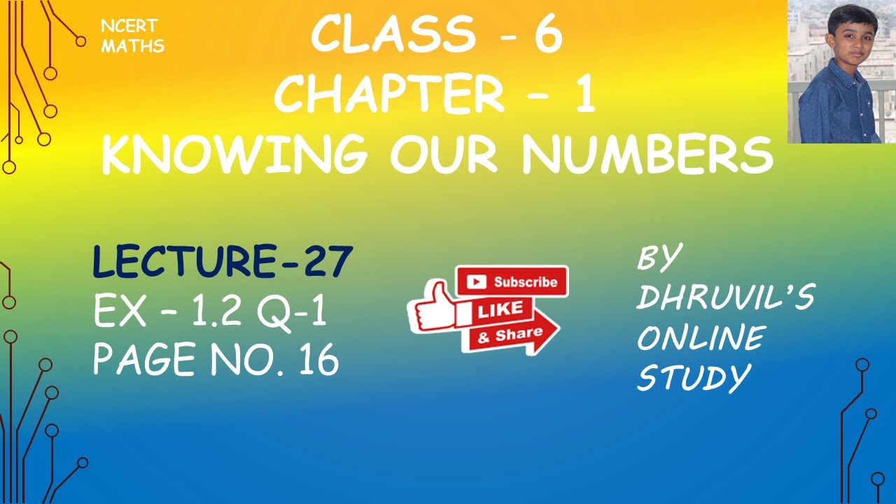 CLASS 6 Maths Chapter-1 Knowing Our Numbers EX-1.2 (Q-1) Page16 - YouTube
