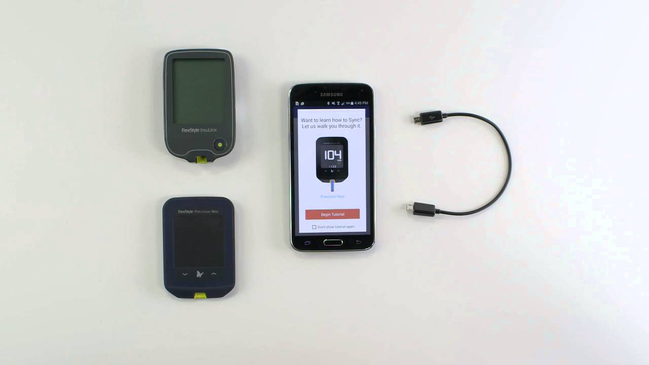 FreeStyle USB Meters - Sync with Glooko Mobile App - YouTube
