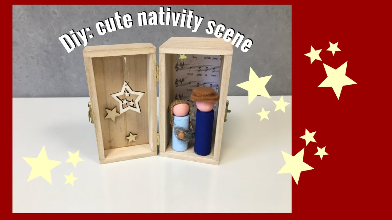 DIY: A bit of Christmas in a box, Nativity scene decoration - YouTube