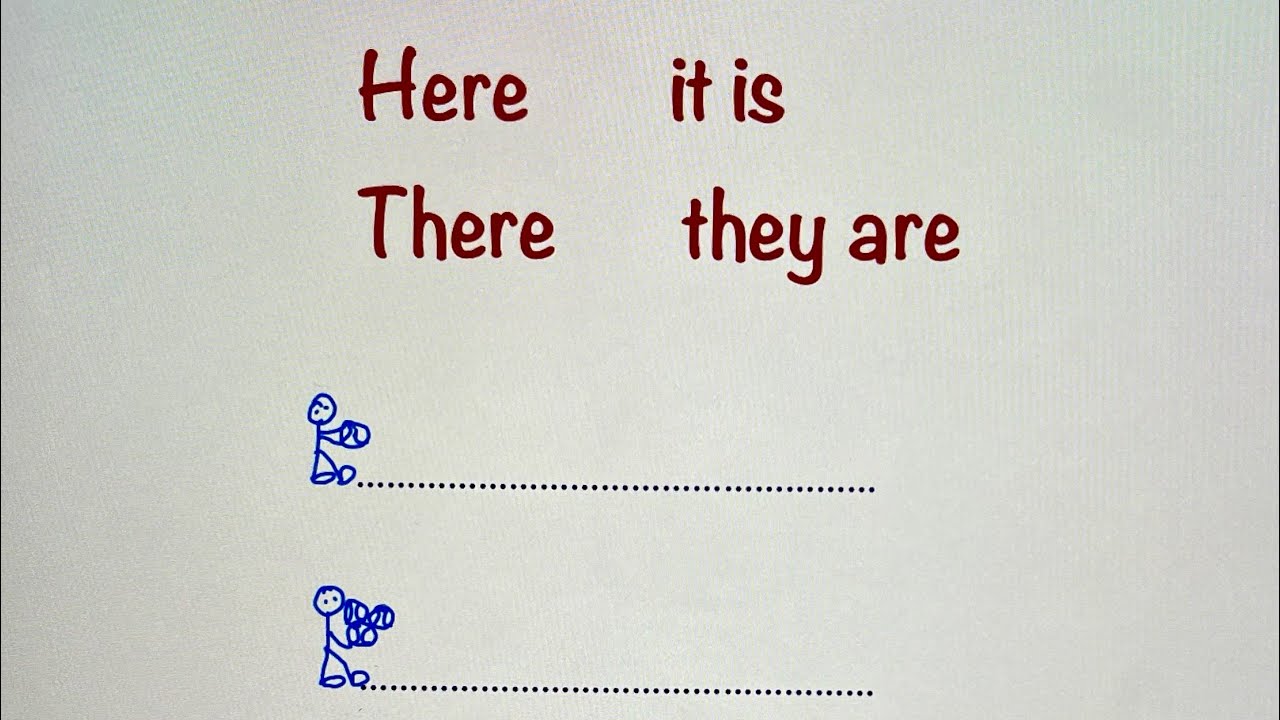 What is the difference between here it is, there they are ? - YouTube