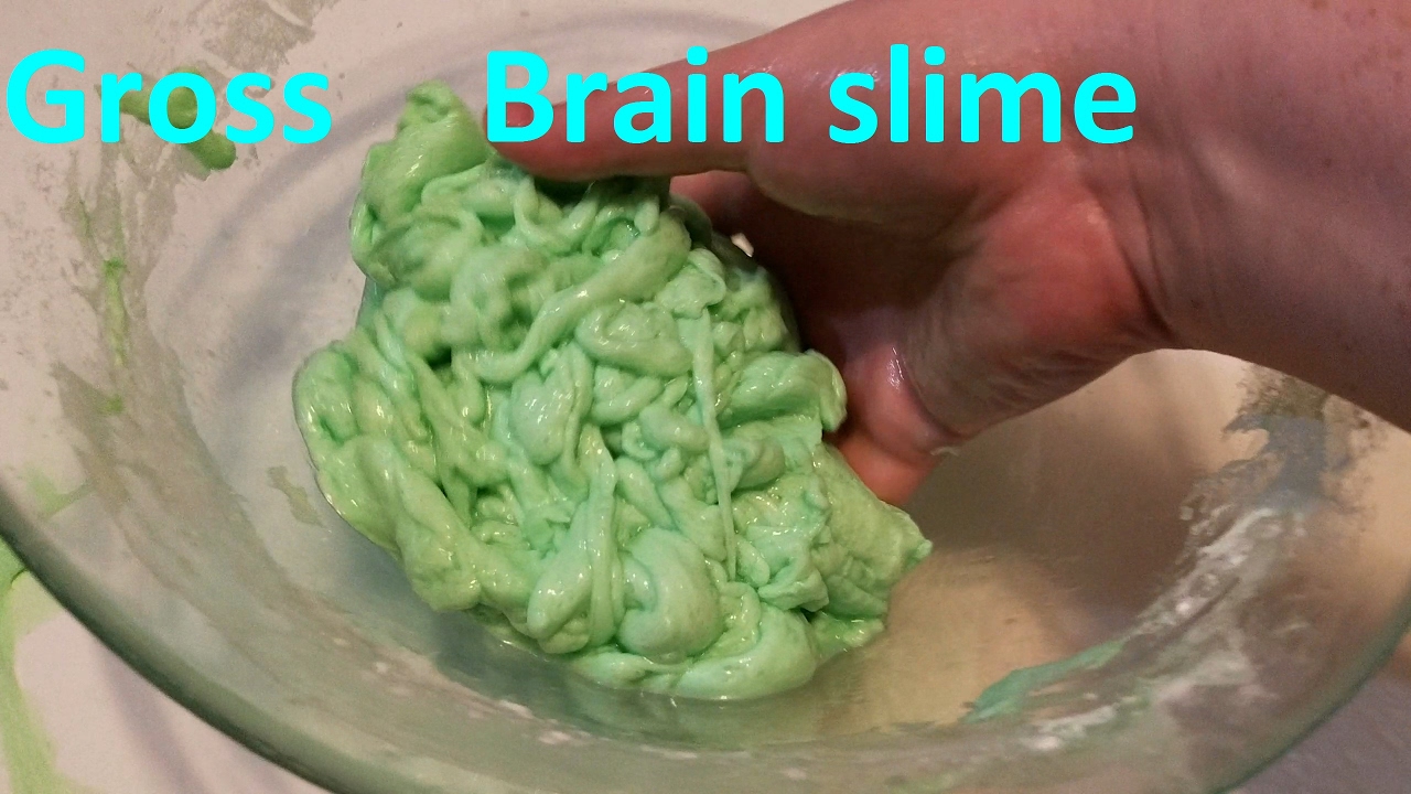 DIY Zombie Brain Slime Gross - YouTube