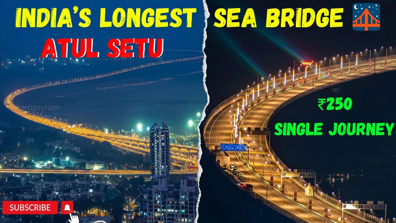 First Journey, India’s Longest Sea Bridge😱 | ATUL SETU (MTHL)🌉 | #vlog ...