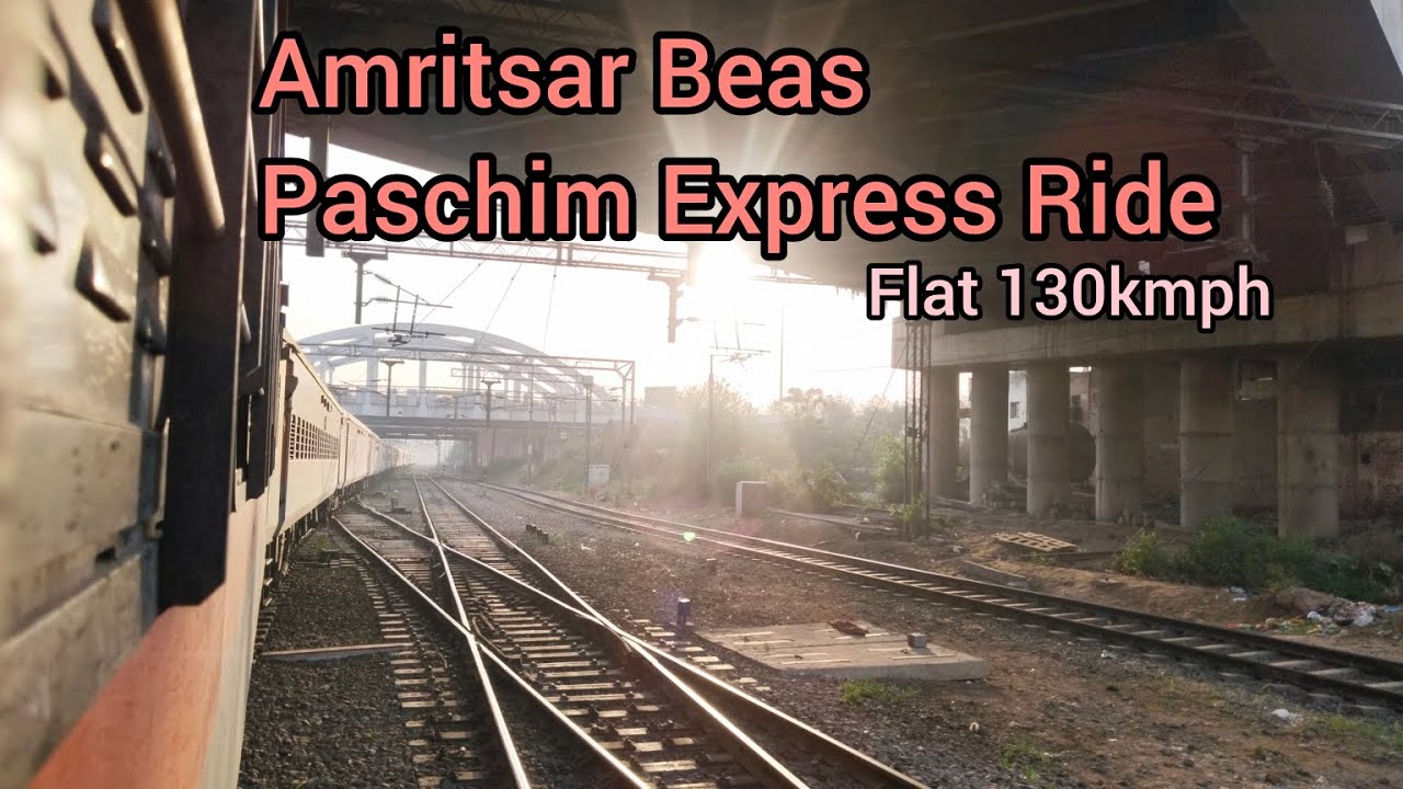 Early Morning Train Ride from Amritsar To Beas in 12926 Paschim Express | Superfast LHB ride ...
