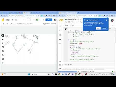 FHZ CSE221 Online Class 2 : DFS Application (Connected Components) - YouTube