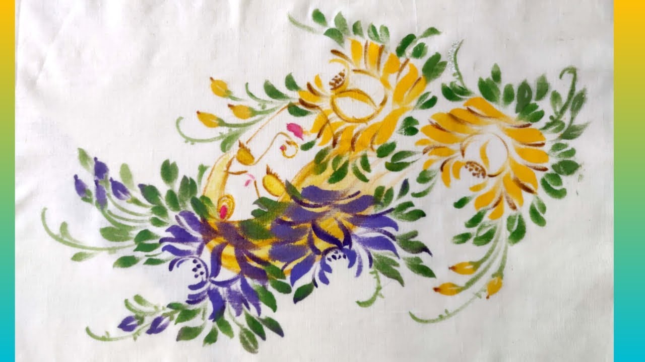Tutorial Free Hand Stroke Roses Live /Aparna Arts Free Hand Brush ...
