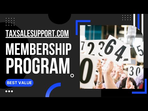 TAXSALESUPPORT.COM MEMBERSHIP PROGRAM: BEST VALUE IN TAX SALE TRAINING ...