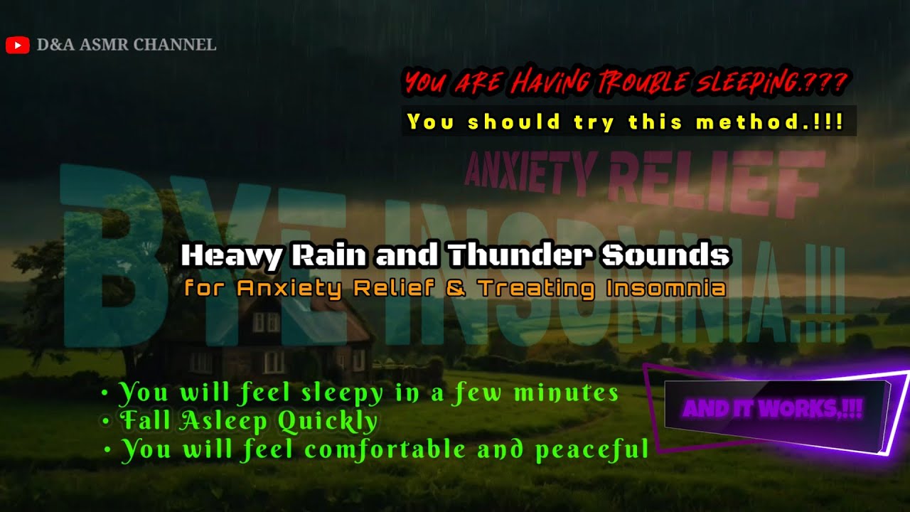 ASMR Rain Sounds in Beautiful Countryside | Heavy Rain and Thunder for ...