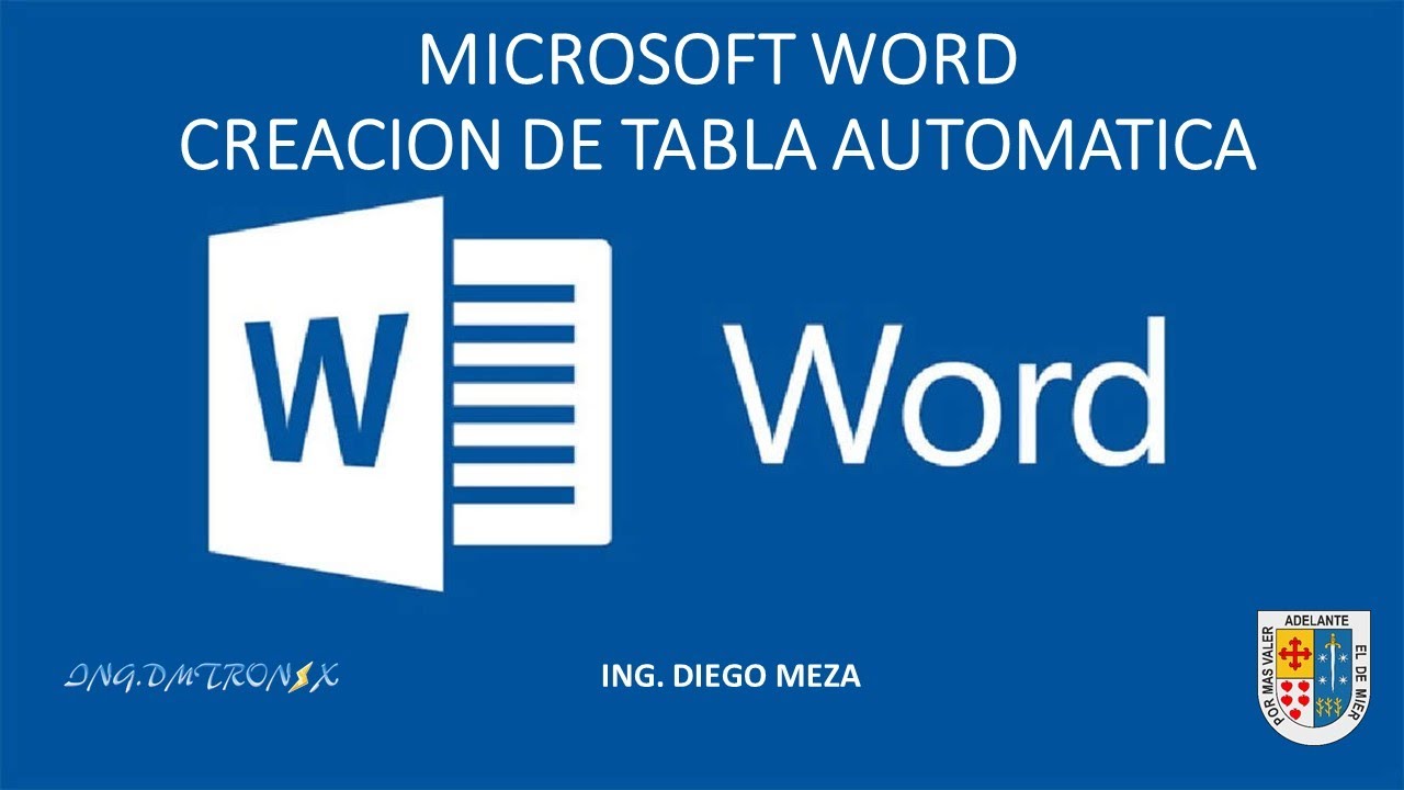 Microsoft Word - Insertar Tabla de Contenido Automática - YouTube