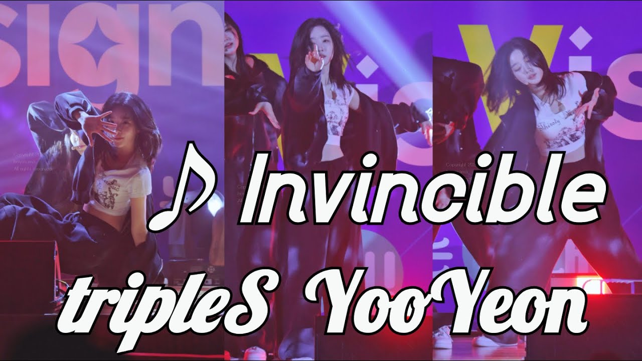 [4K 60fps] 250226 트리플에스(tripleS) Invincible/인빈시블 유연(YooYeon) 직캠/fancam @ 건양대 OT by hoyasama ...
