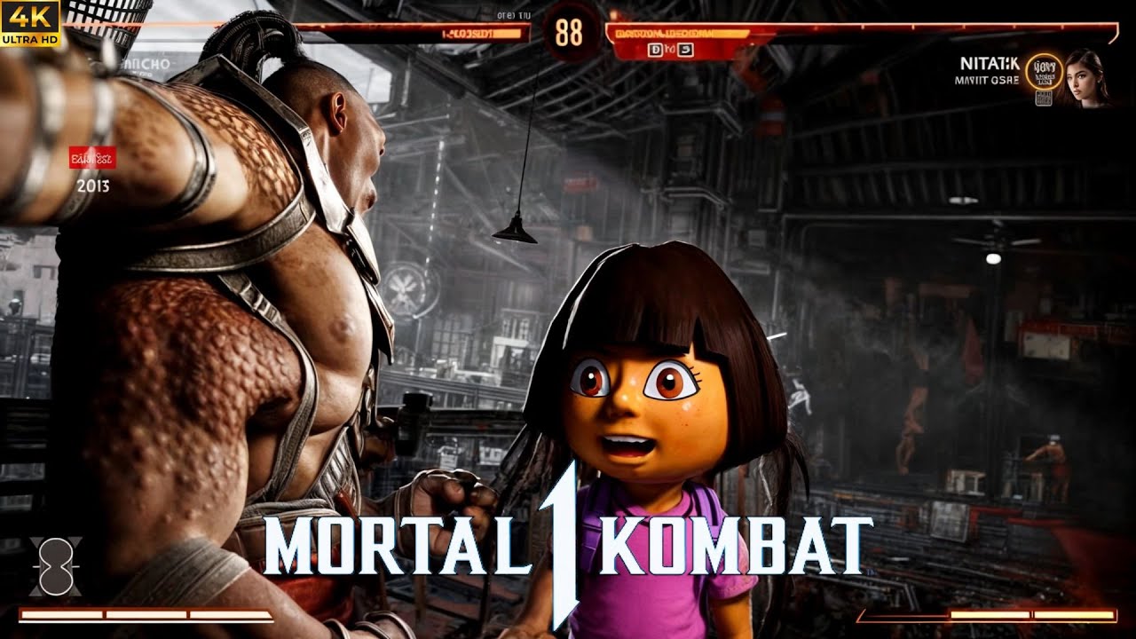 Dora vs Geras extreme fatality in Mortal Kombat 1 - YouTube