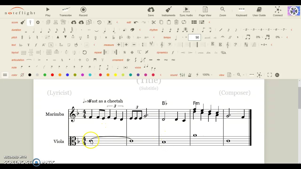 Noteflight - Tuplets, Texting, and Voices - YouTube