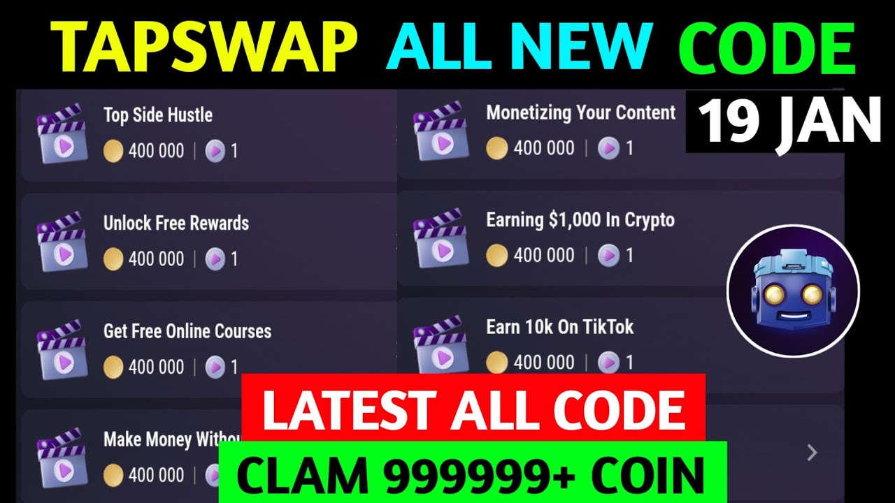 Tapswap All Code | Tapswap All Video Code | Tapswap | Tapswap Today 19 January Code - YouTube