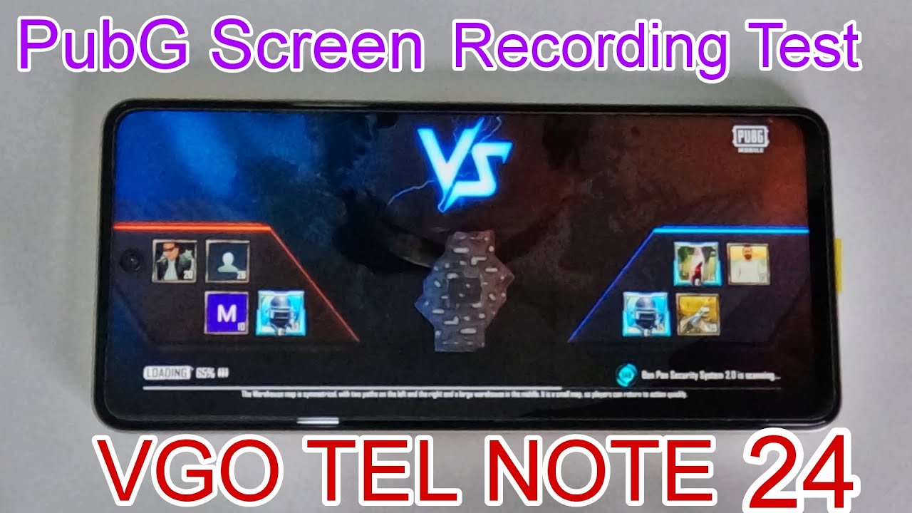 VGO TEL Note 24 PubG Test | Screen Recording - YouTube