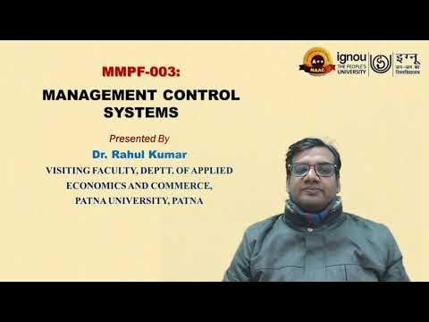MMPF - 003 (Part- 2) Management Control Systems - YouTube