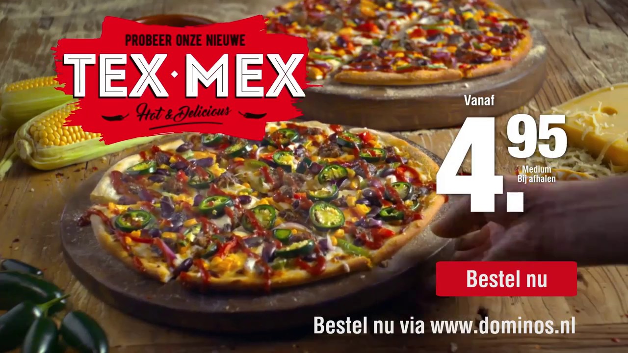 Ontdek de Domino's Pizza Tex Mex! Doe je bestelling via www.dominos.nl ...