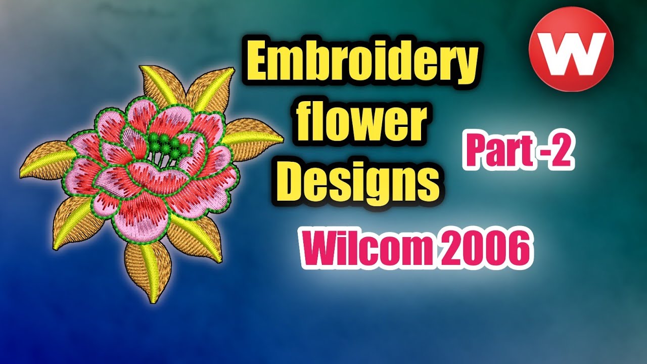 embroidery flower design drawing and punching for beginners Part-2 ...