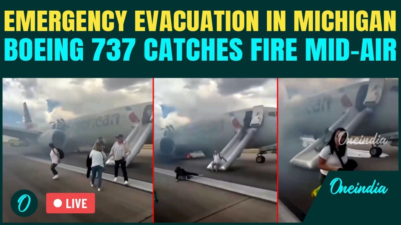 LIVE: Boeing 737 Erupts in Flames at Denver — Panicked Passengers ...