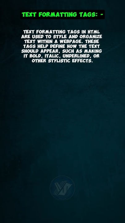 Text Formating Tags #html #css #programming #coding - YouTube