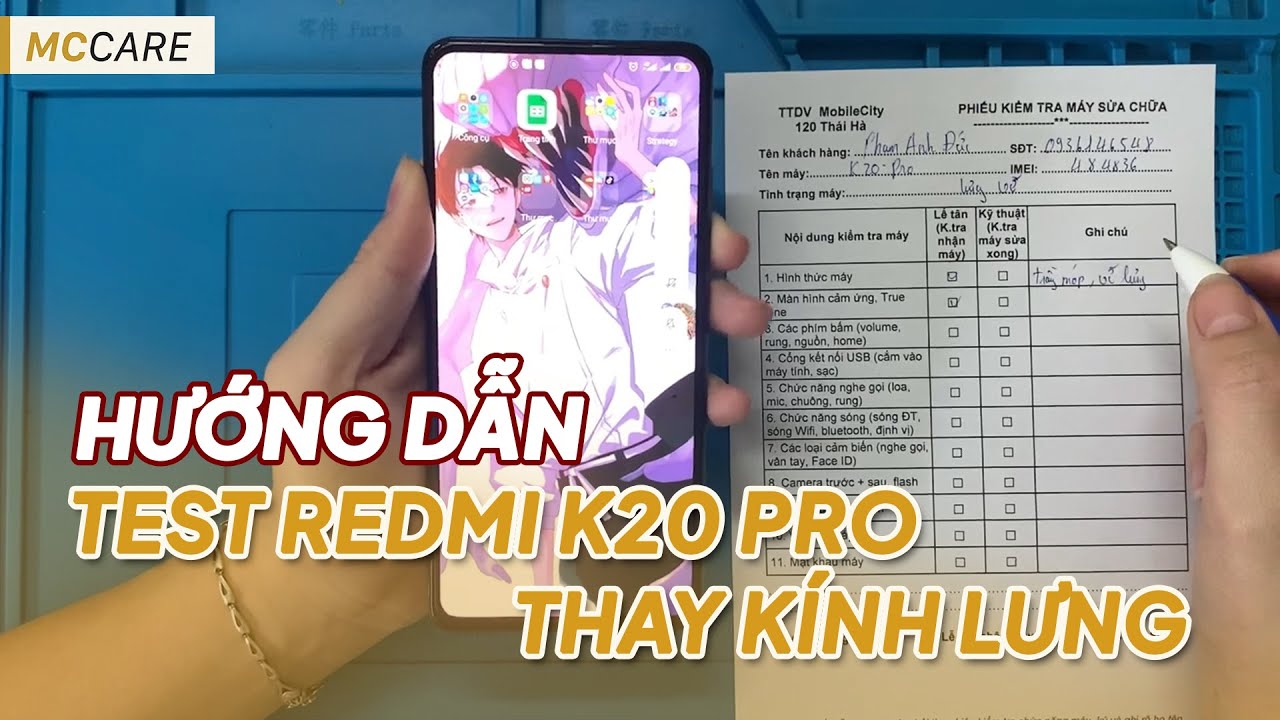 Hướng dẫn test máy Redmi K20 Pro thay kính lưng - YouTube