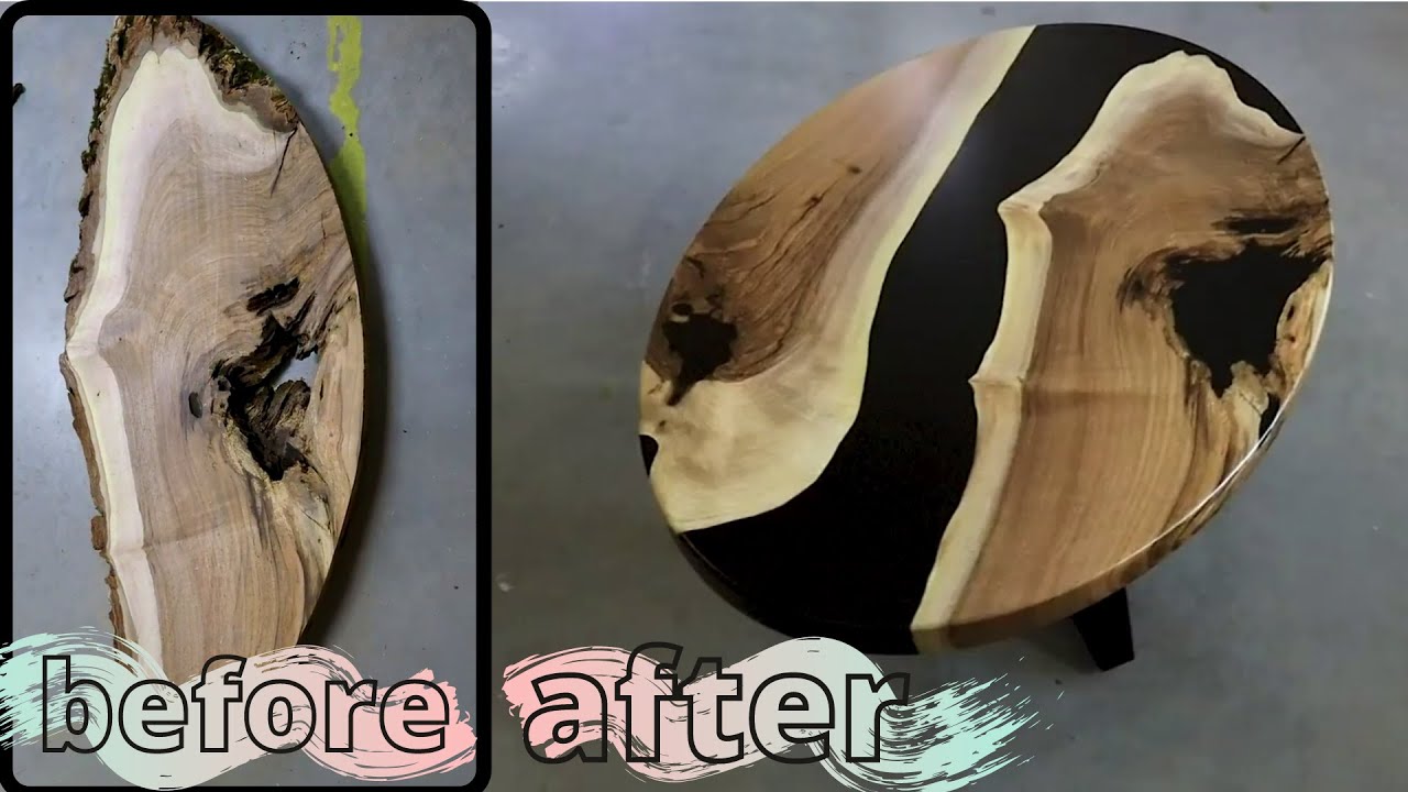 DIY beautiful round epoxy table - YouTube